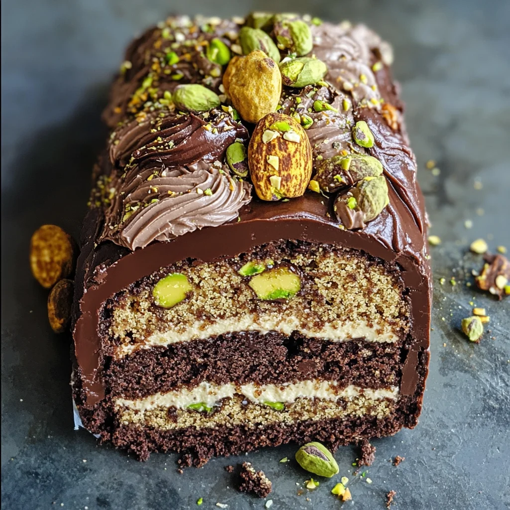 Dubai Chocolate Roll Cake